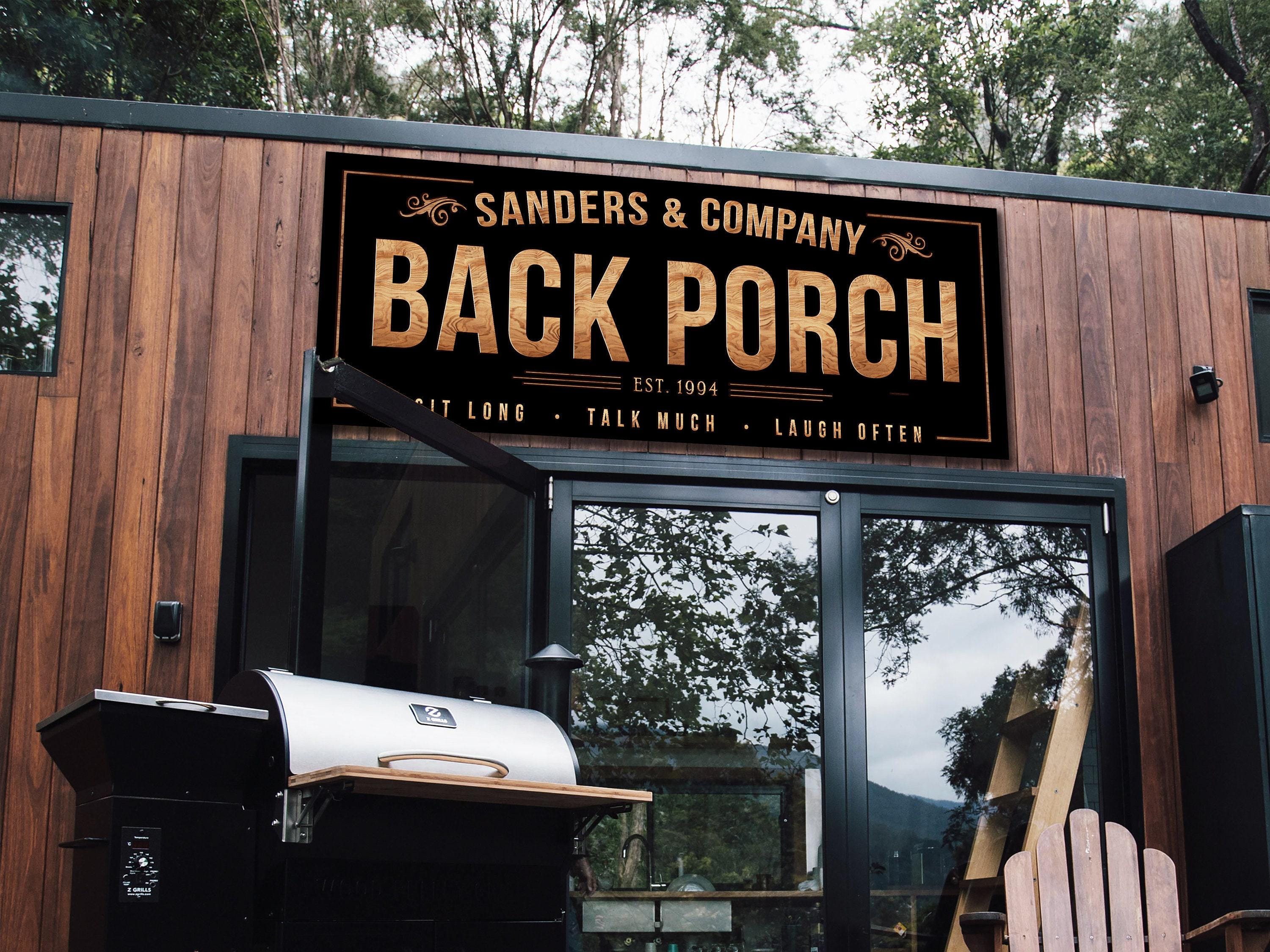 Farmhouse Back Porch Sign with Personalized Family Name | Country Porc ...